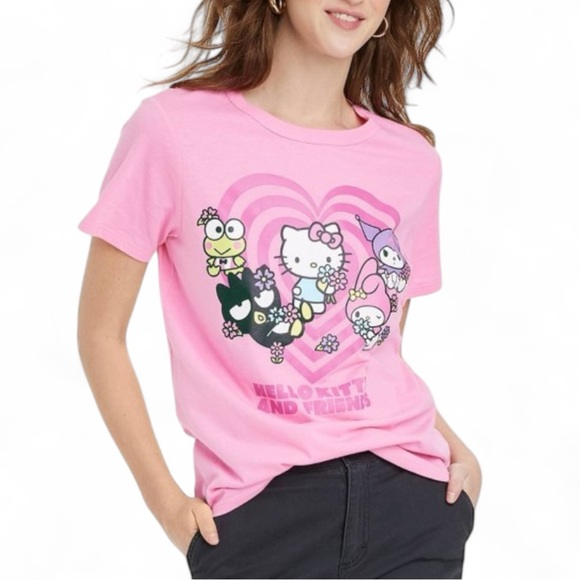 Hello Kitty | Tops | Hello Kitty And Friends Pink Graphic Short Sleeve ...
